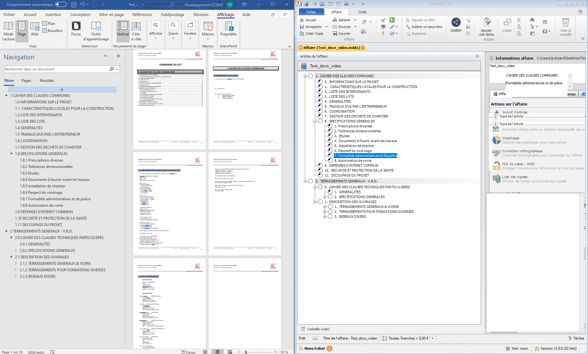 Importez vos descriptifs - Logiciels Multidoc, Quantiplan, Optigest et ELA Build